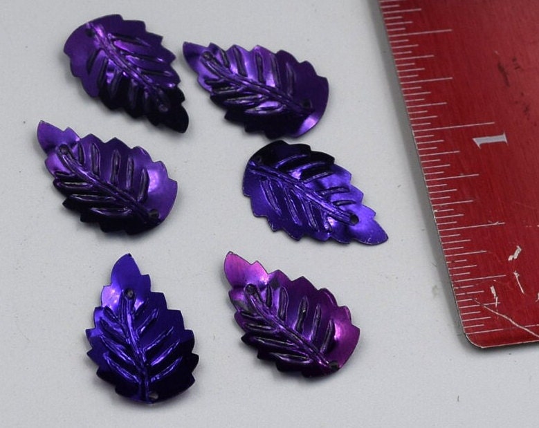Vintage Leaf Sequin 16mm Cupped Leaf Sequins Various Colors - Etsy