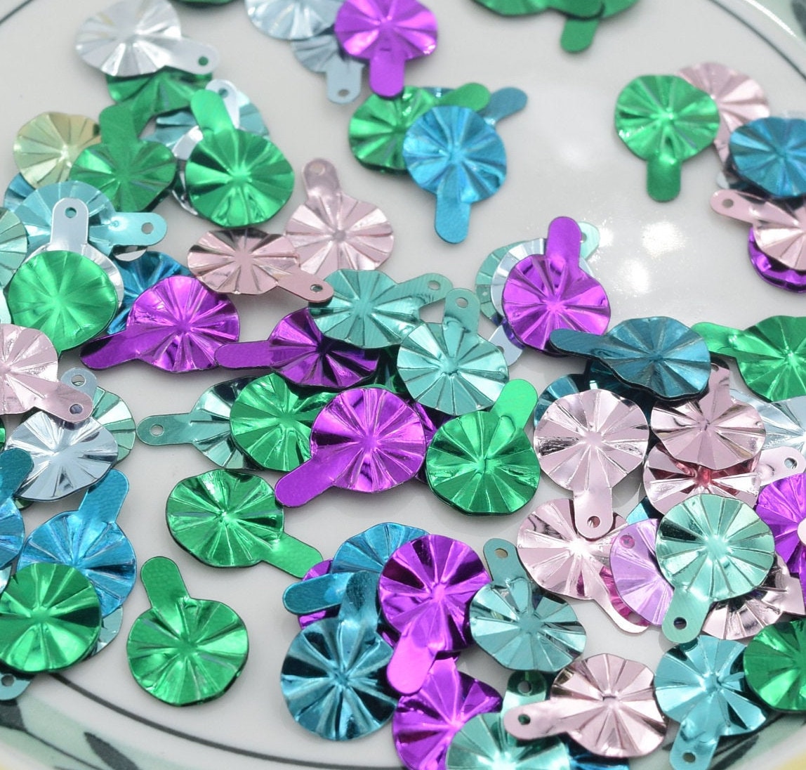 Vintage Pin Wheel Sequins, Confetti Sequins, Lollipop Sequins, Holiday ...