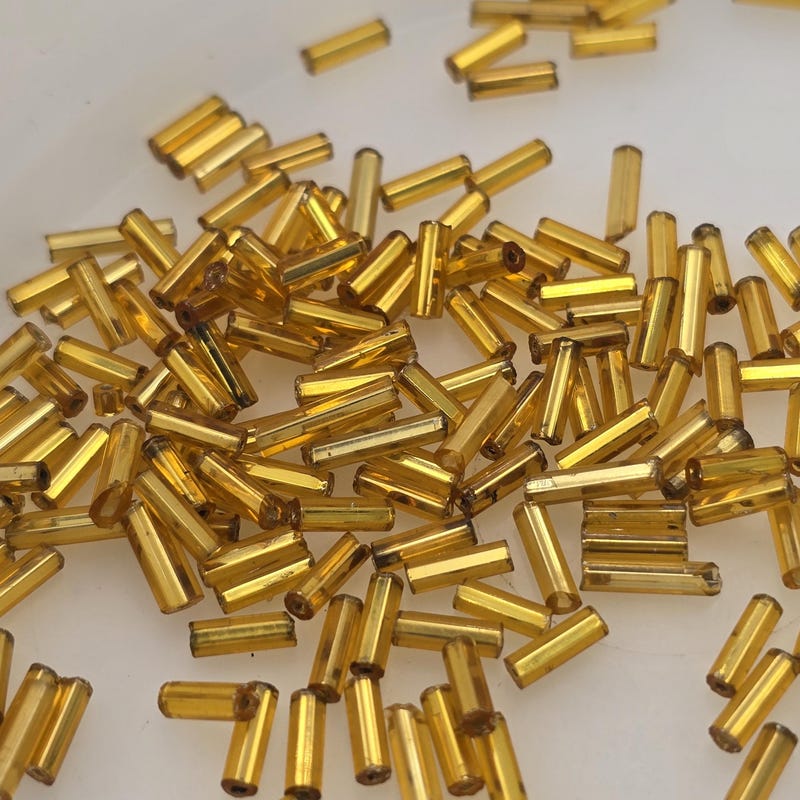 Gold Tube Beads - Etsy UK