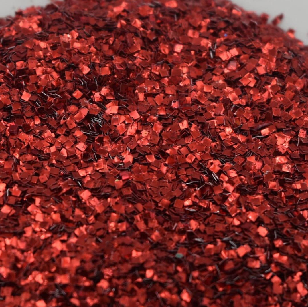 Ruby Red Glitter, Fine Red Glitter, Square Glitter, Red Glitter, Art ...