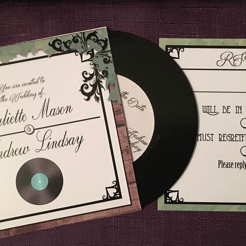 Retro Oasis Inspired CD 'vinyl' Wedding Invitation - Etsy