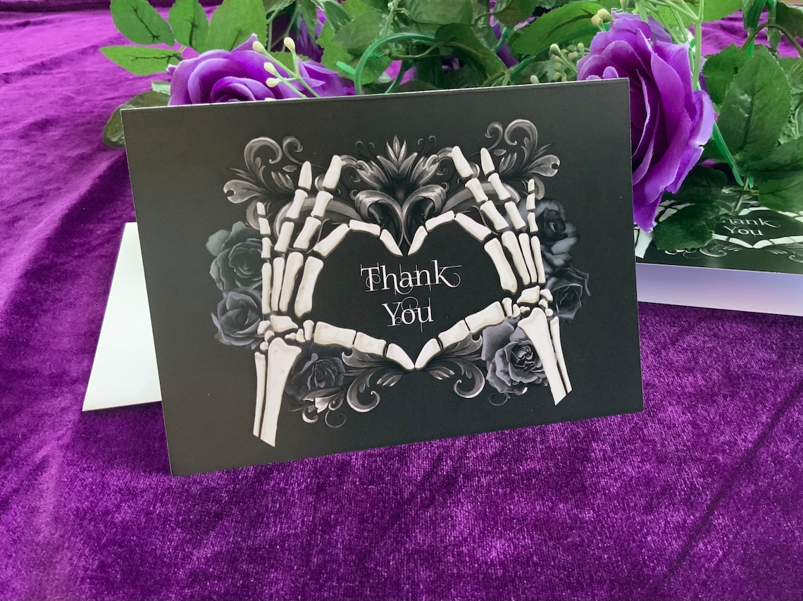Gothic Wedding Thank You Cards - Etsy Australia