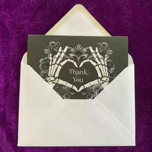 Gothic Wedding Thank You Cards - Etsy UK