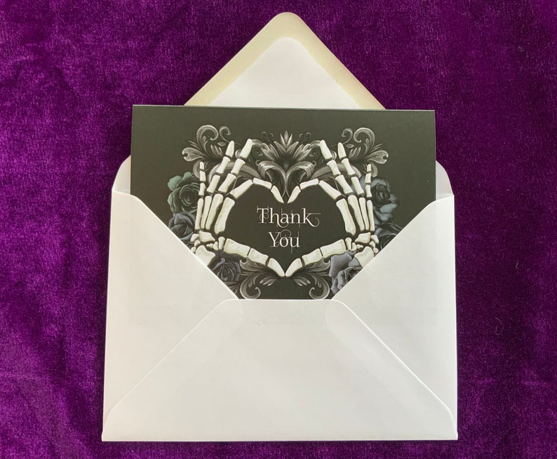 Gothic Wedding Thank You Cards - Etsy UK