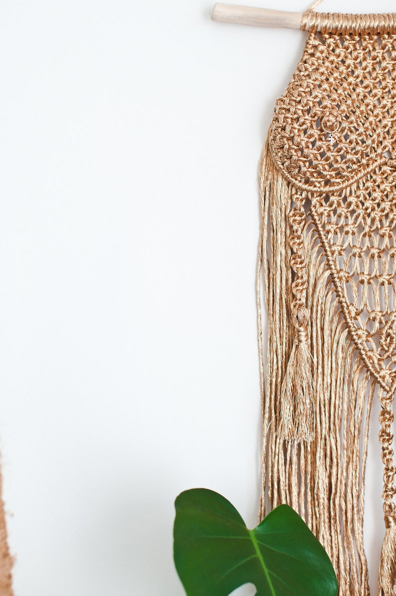 Macrame Boobs Wall Hanging Gold Boobies Wall Decor Breast Etsy Hong Kong