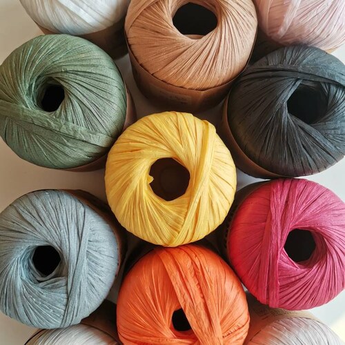 Raffia Yarn Fibranatura Natural Raffia Yarn 100% Cellulose - Etsy