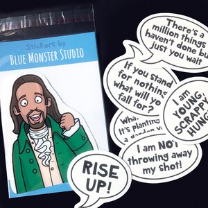 Hamilton Inspired Stickers . Musical Theatre Decals . Set of Seven ...