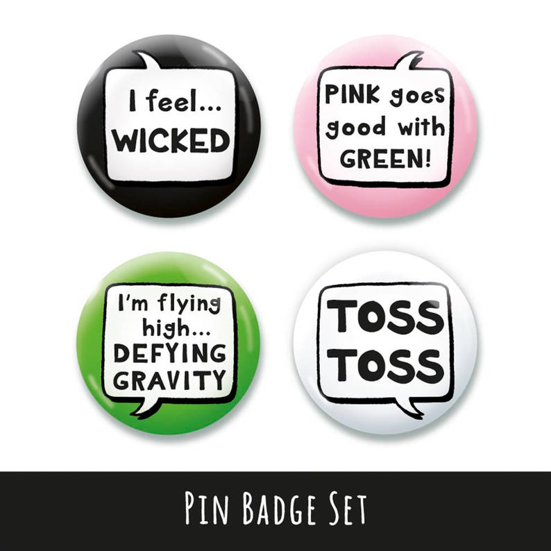 Wicked Inspired Button Pin Badge Pin Badge Button Badge - Etsy UK