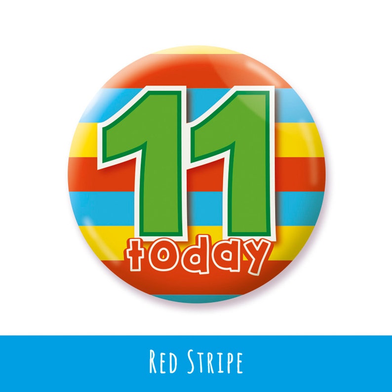 Birthday Age Button Badge 11 Eleven - Etsy