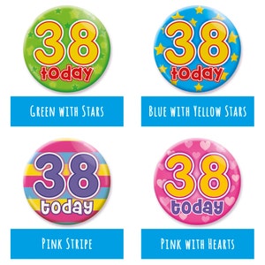 Bespoke Age Button Badge - Etsy