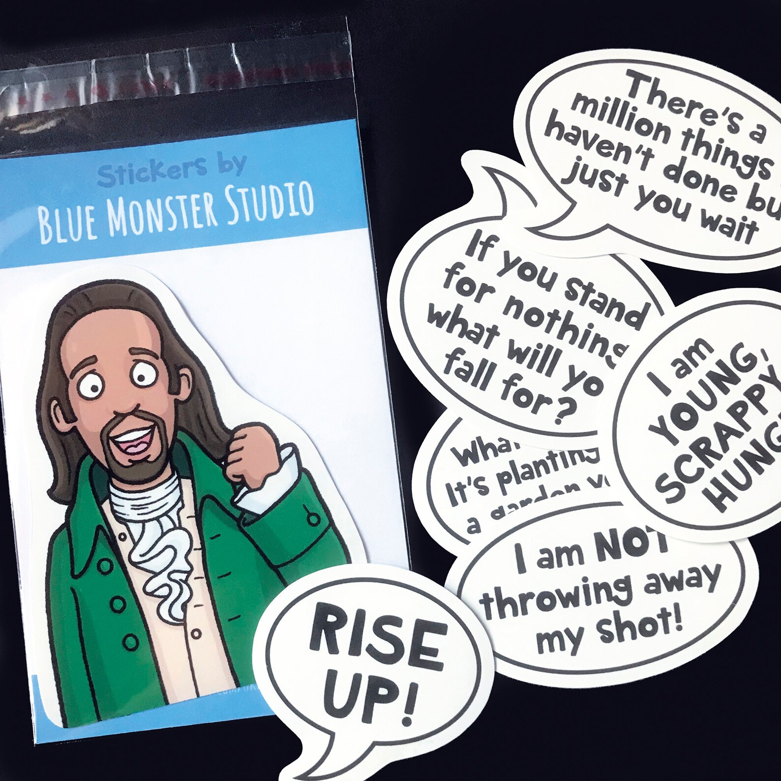 Hamilton Inspired Stickers . Musical Theatre Decals . Set of Seven ...
