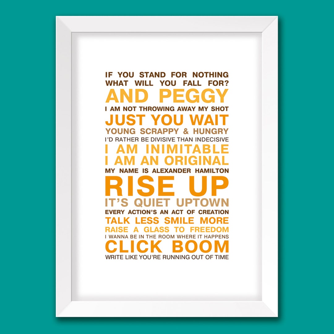 Hamilton Quotes Digital Print . Printable Wall Art . Instant Digital ...