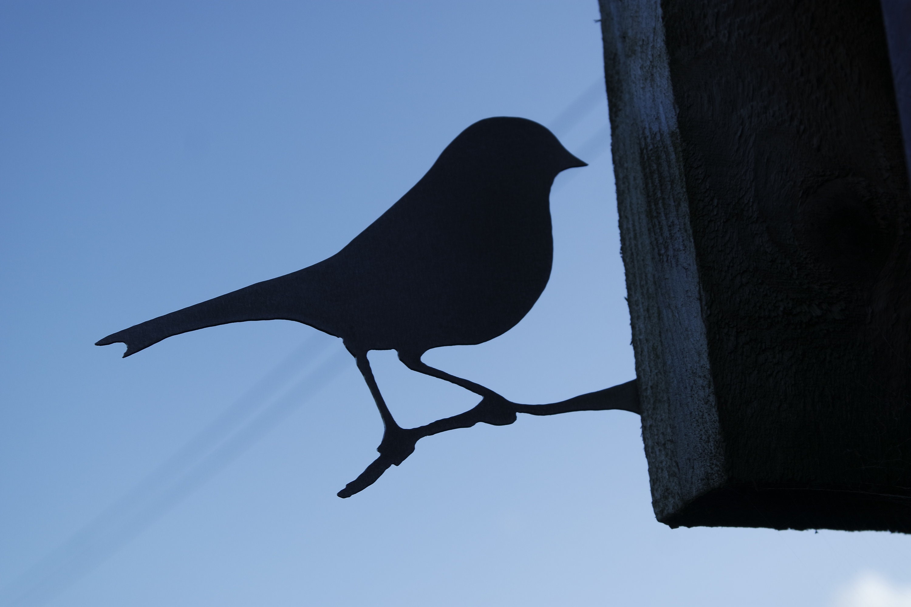Steel Bird on Branch - Etsy