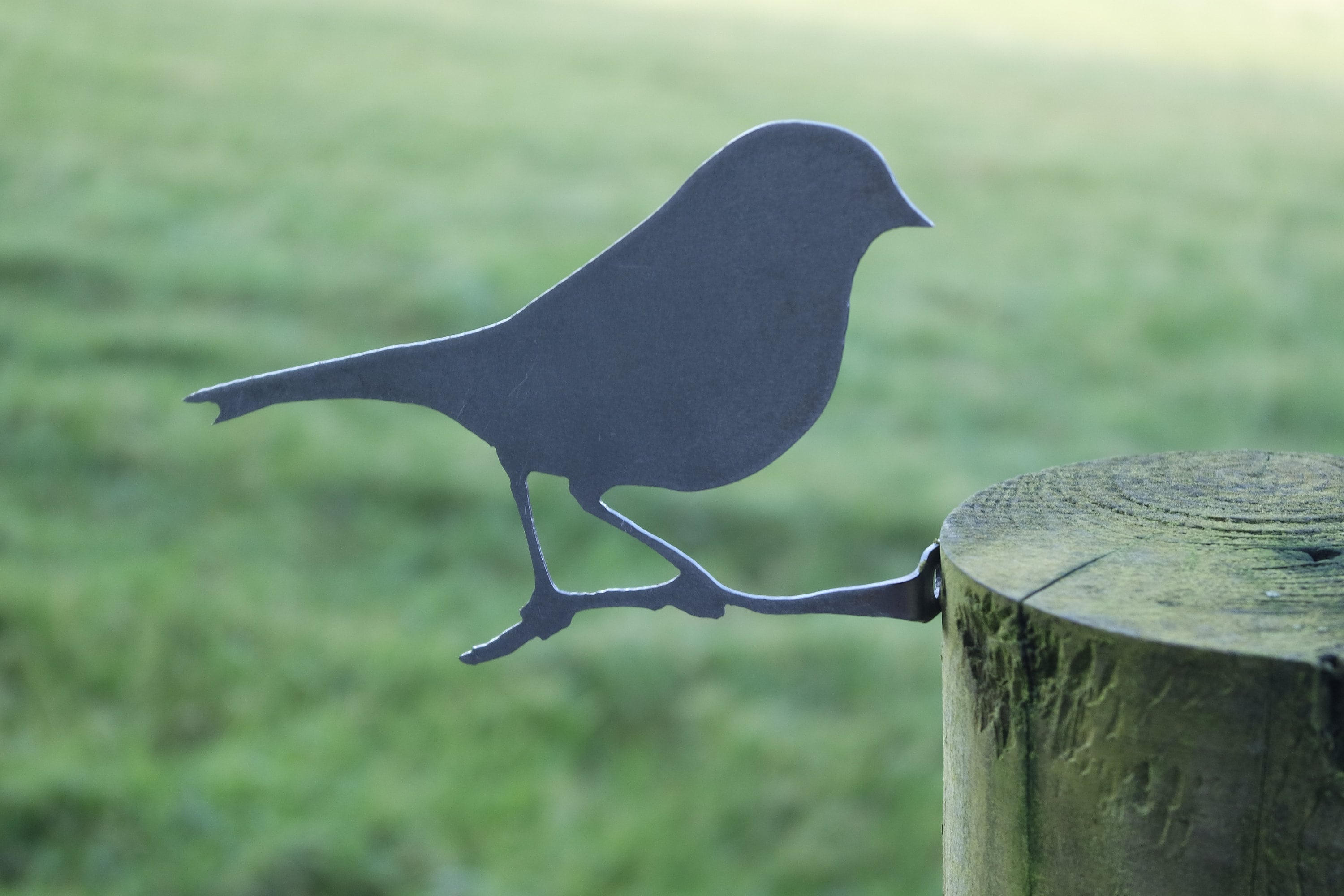 Steel Bird on Branch - Etsy