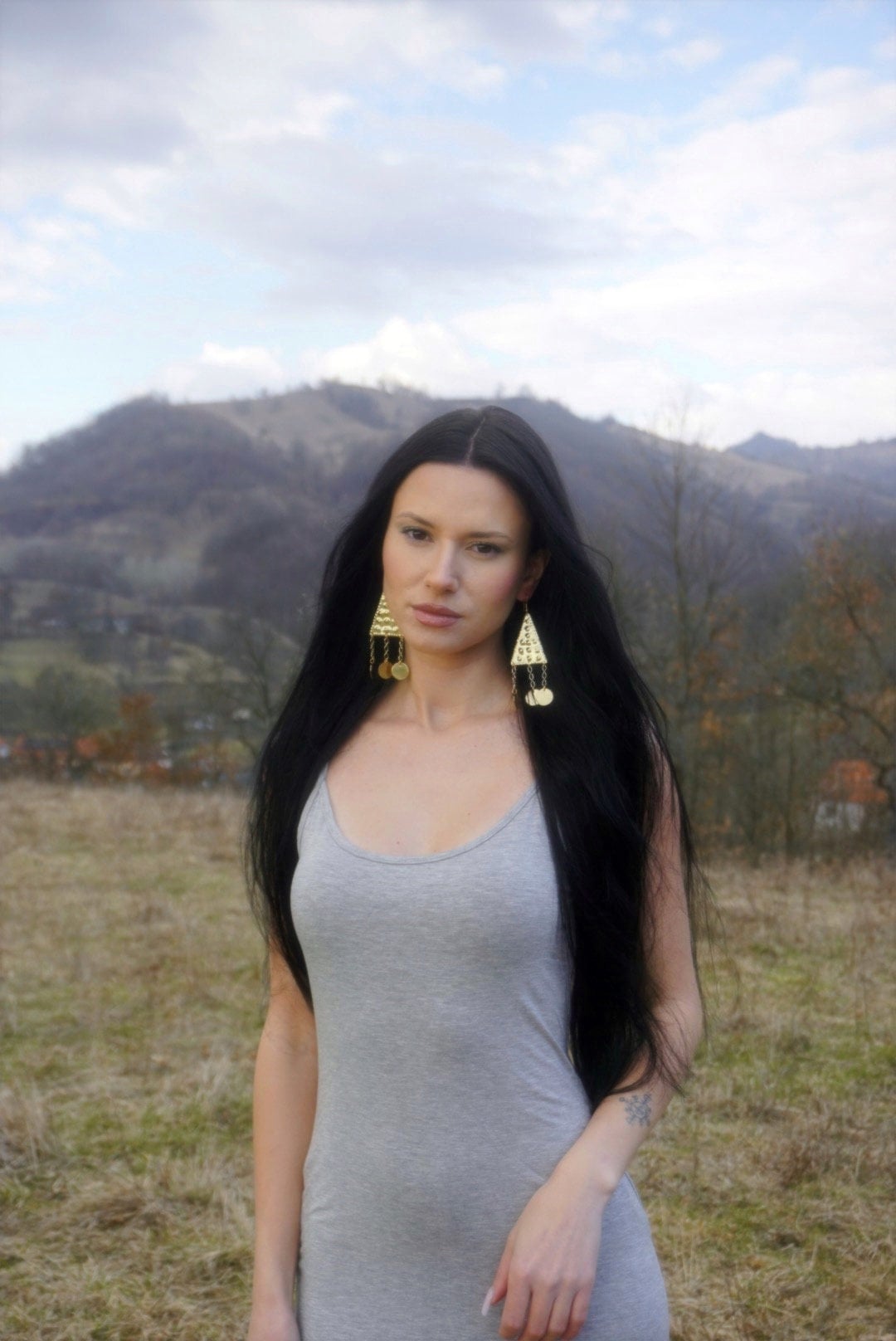 Ziva Earrings, Ethnic Jewelry, Triangle, Traditional, Folklore ...