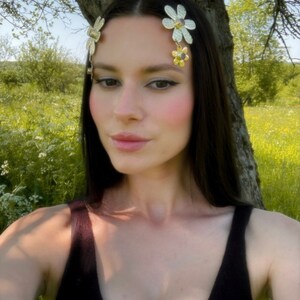 Áine Flower Hair Pins Fower Clips Hair Accessories Fairy - Etsy