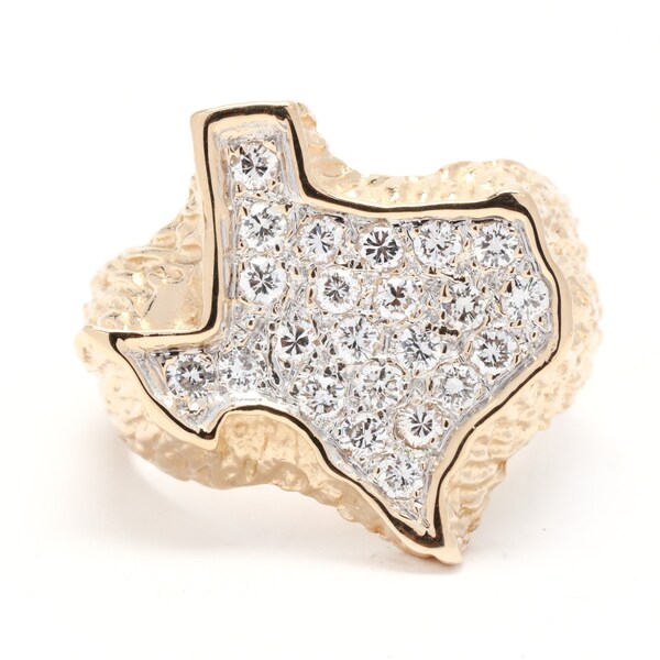 Mens Texas Gold Ring - Etsy