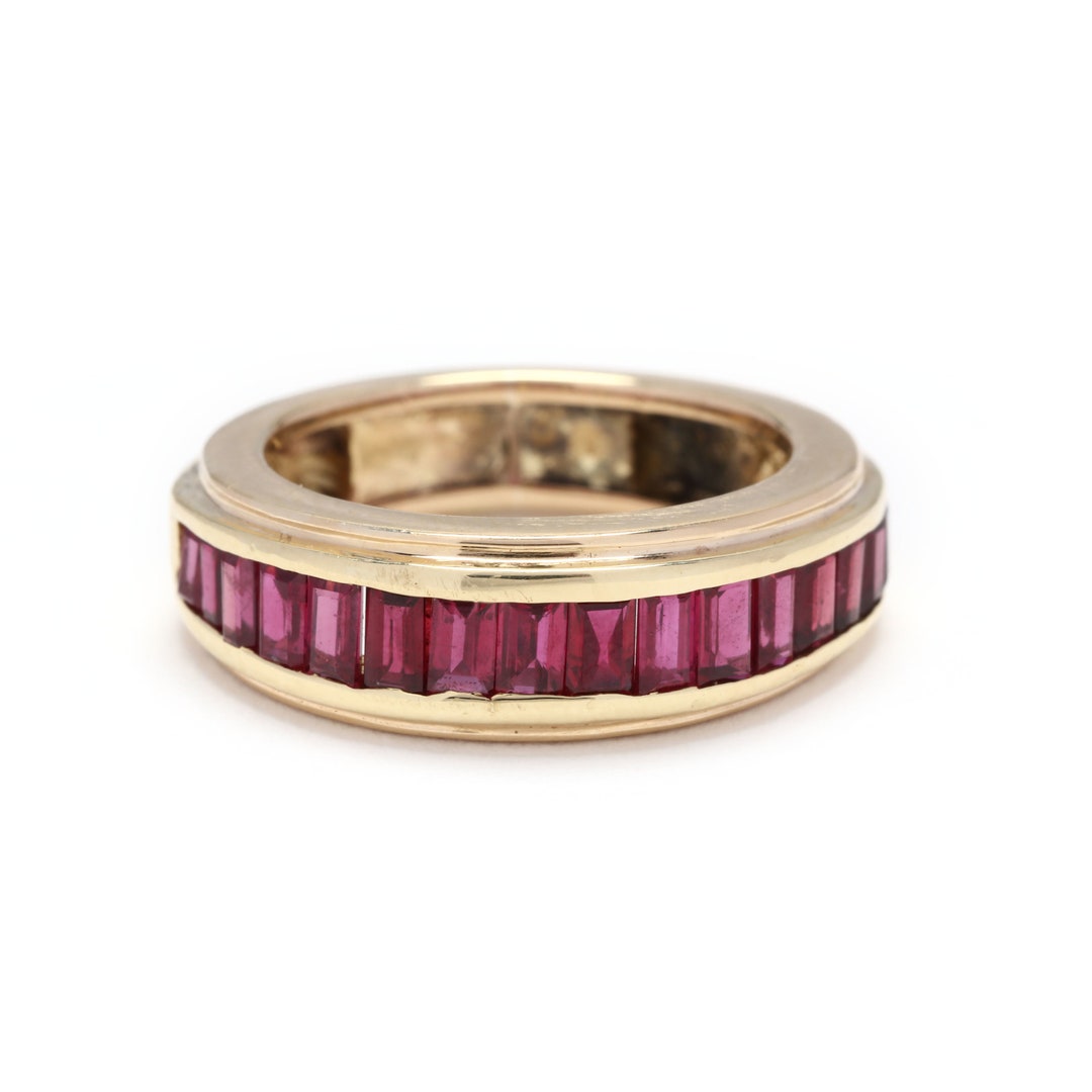 Ruby Band Ring, Baguette Ruby Band, Channel Set Ruby Band, July ...