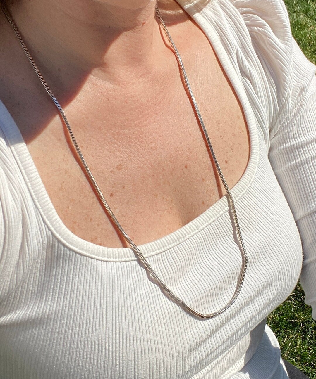 Wide Snake Chain, Sterling Silver, 925, Square Snake Chain, Long Snake ...