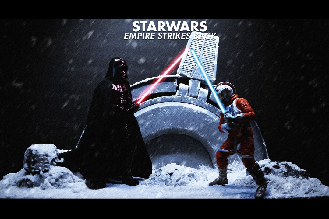 Starwars Deluxe Hoth ATAT Display Diorama (with 2 Figures) Read ...