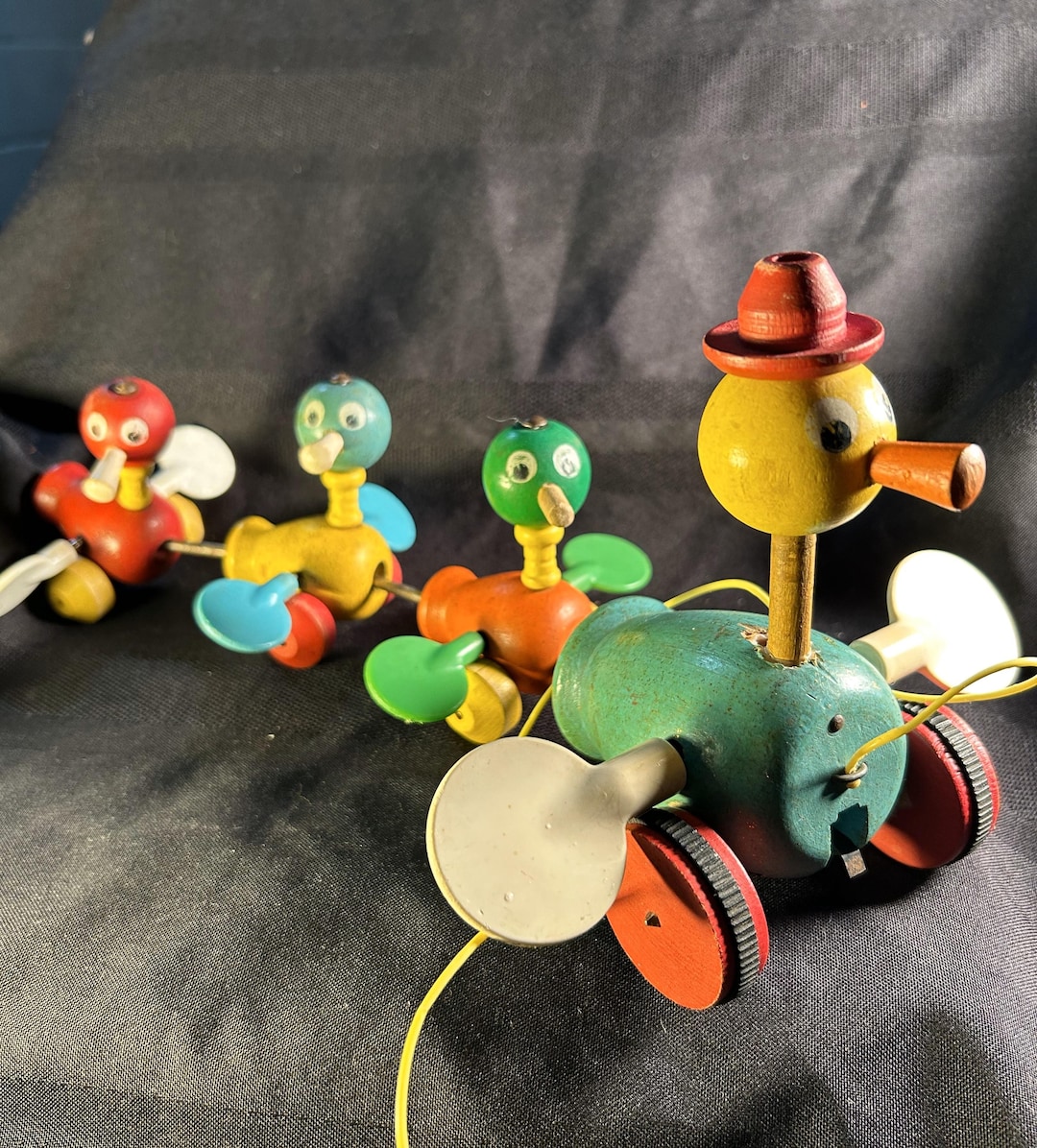 Vintage Fisher-price Wooden Duck Pull Toy - Etsy