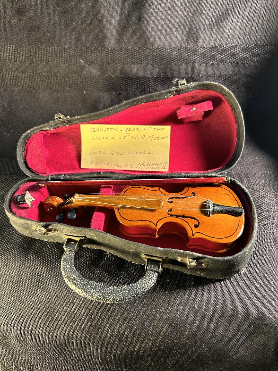 Miniature Violin With Case - Handcrafted Collectible - Etsy