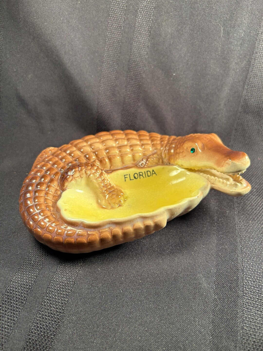 Vintage Florida Ceramic Alligator Ashtray - Etsy