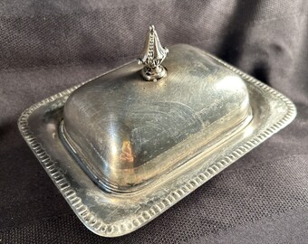 Victorian Rockford Silver Co. Silver Plate Mechanical Butter Dish Circa ...