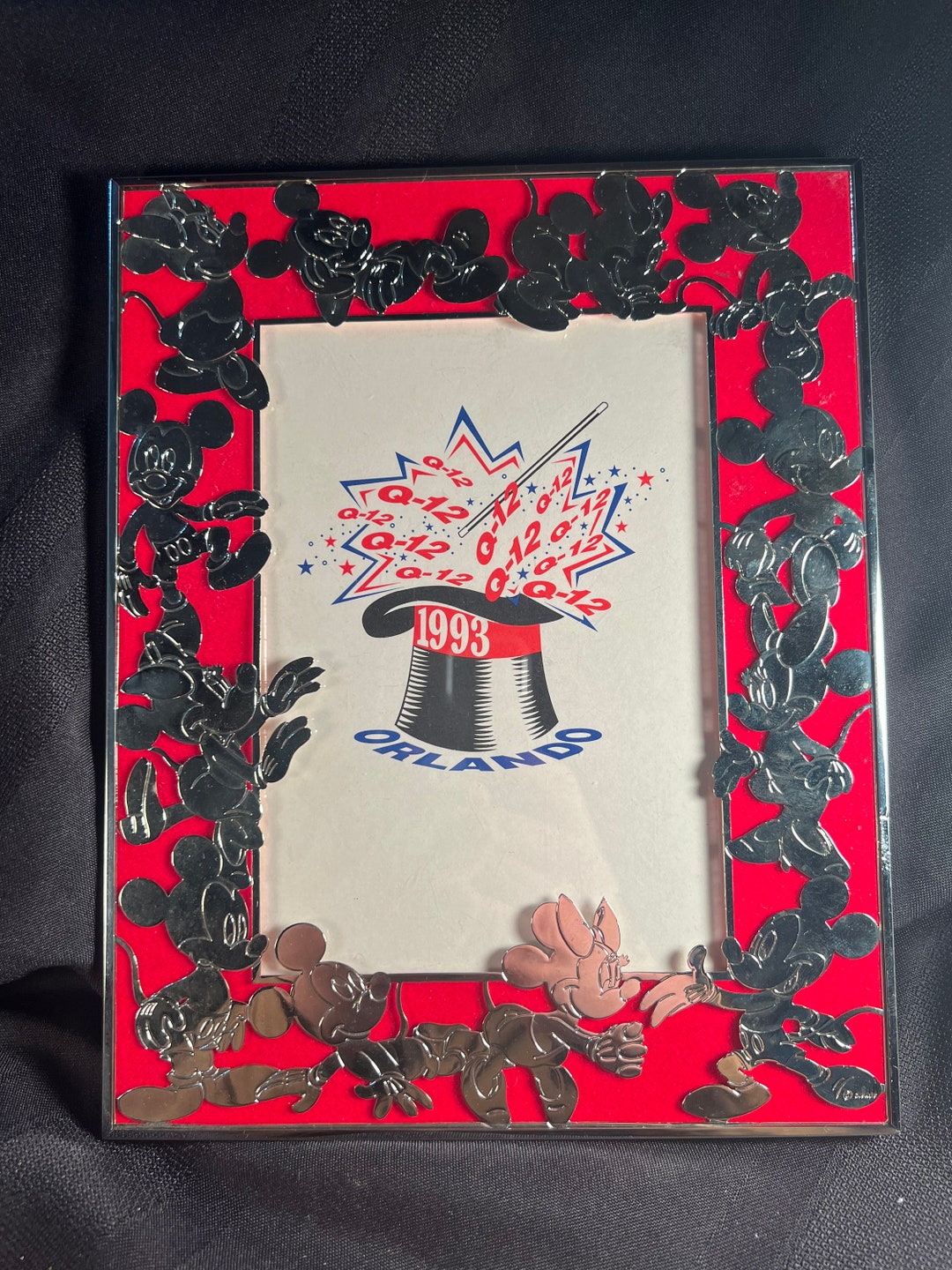 Vintage Disney Mickey Minnie Metal Picture Frame 1993 Q-12 - Etsy