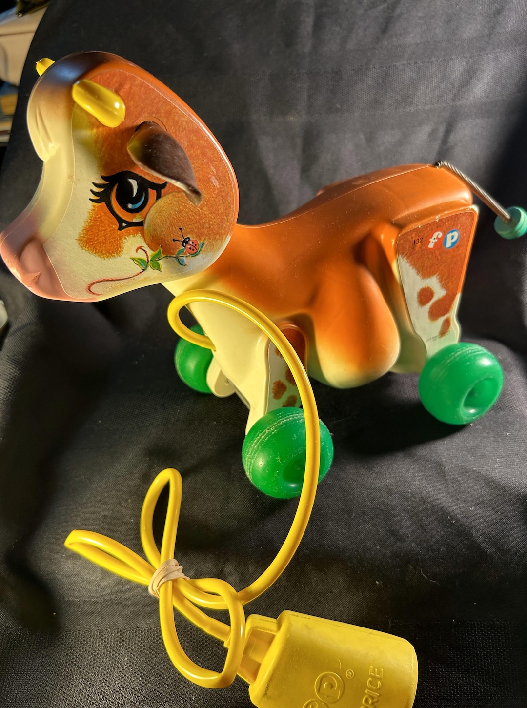 Vintage Fisher-price Pull-along Cow Toy - Etsy