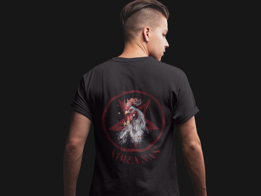 Satanic Rooster Abraxas Demon Satanic Shirt Back Design - Etsy
