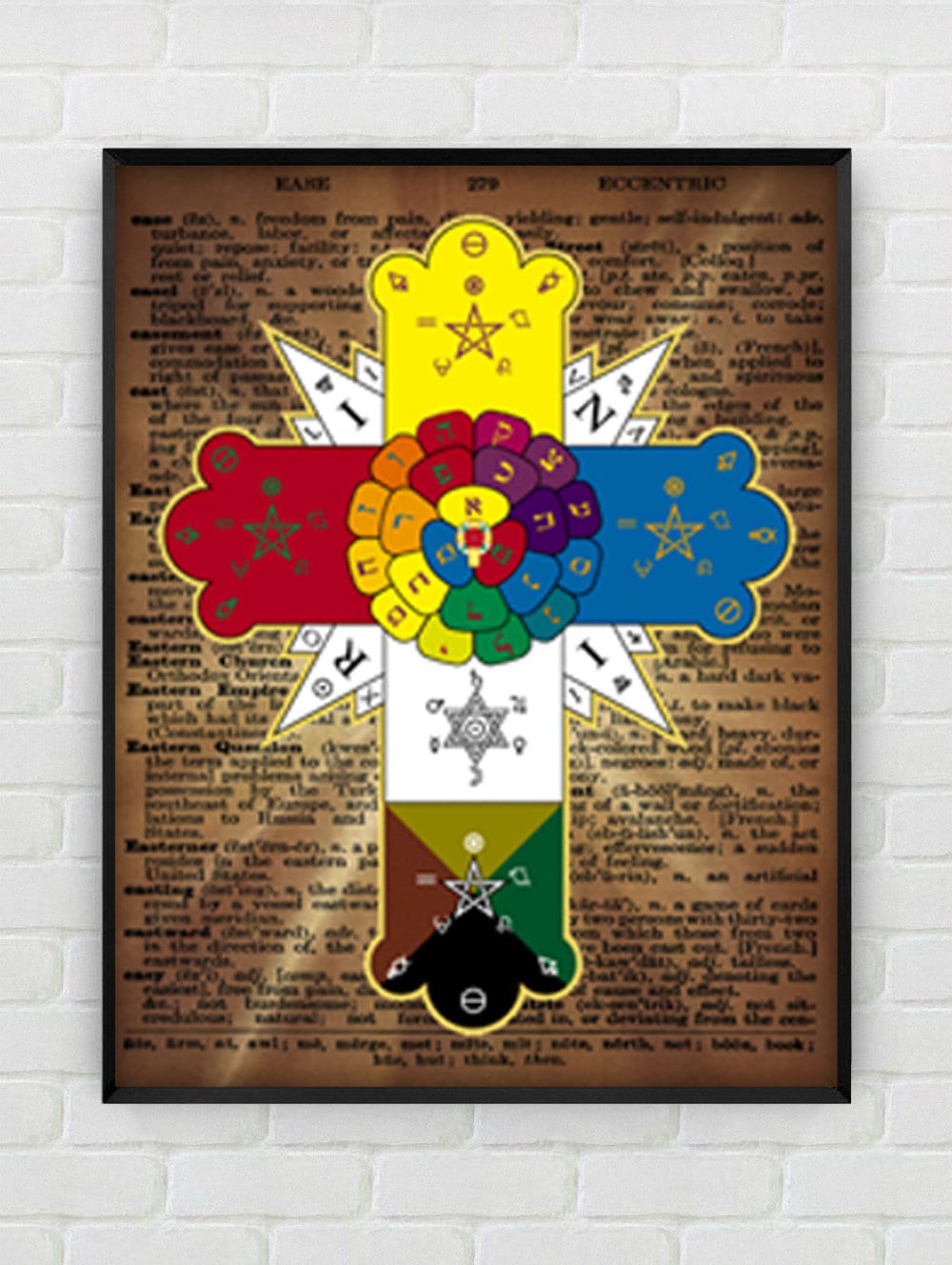 Hermetic Cross Rosicrucian Cross Kabbalah Masonic Alchemy - Etsy Sweden