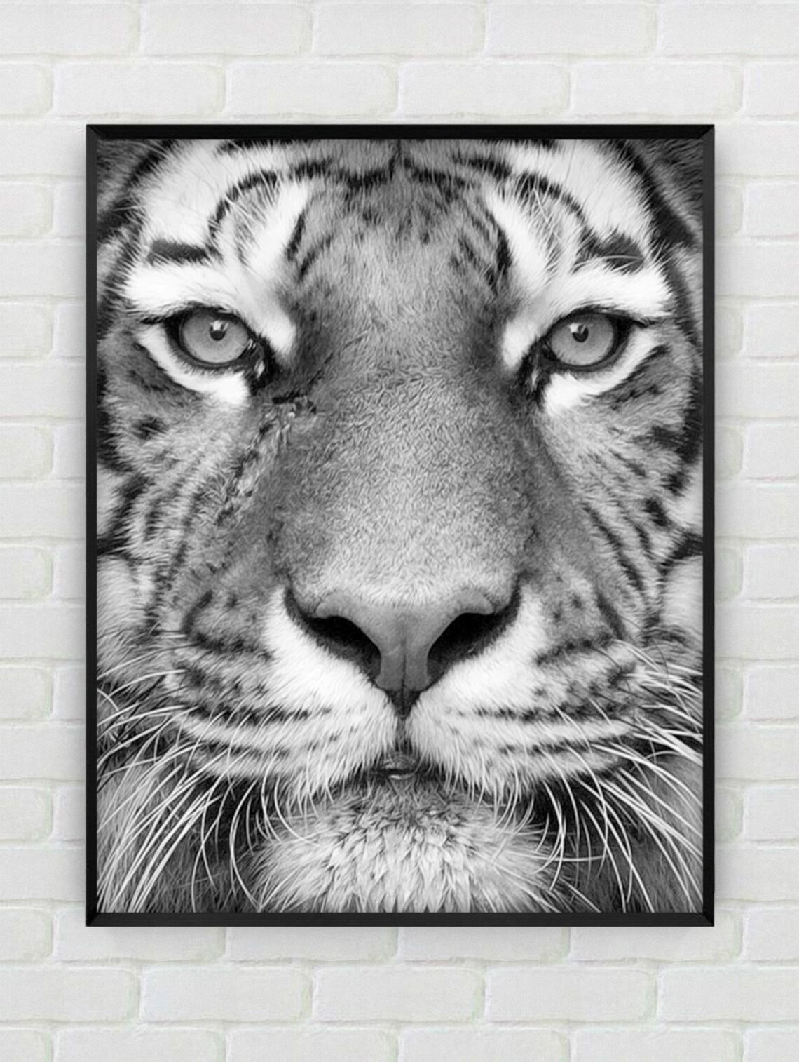 Tiger Prints Tiger Wall Art Minimalist Prints Minimalist | Etsy