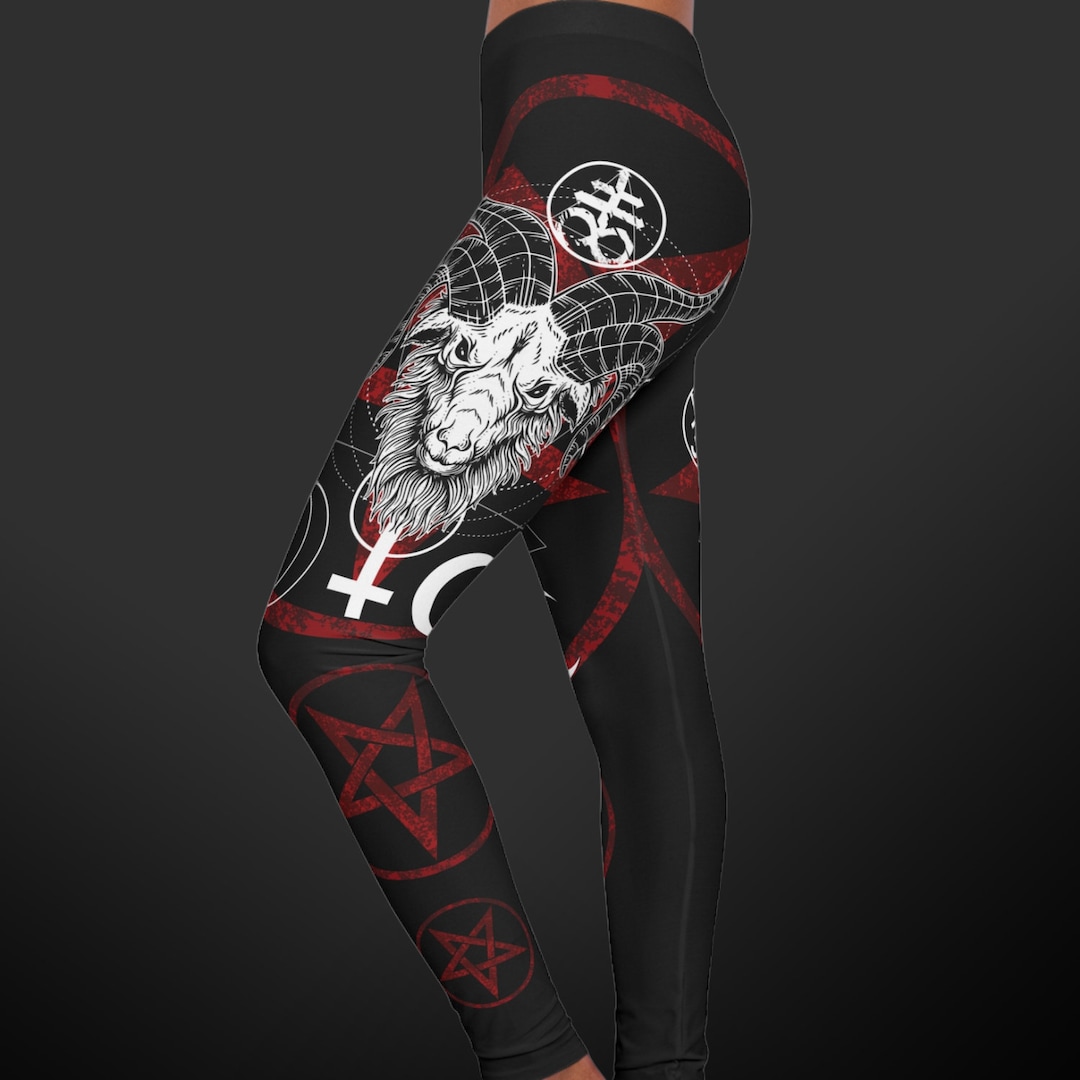 Baphomet Leggings, Satanic Tights, Lucifer, Gothic Clothes, Occult ...