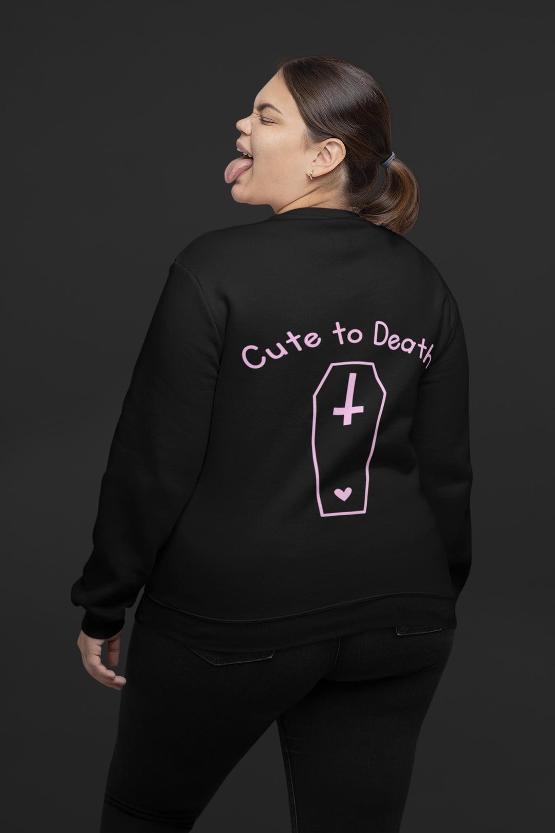 Pastel Goth Sweatshirt, Creepy Cute, Graveyard Gothic Sweatshirt ...
