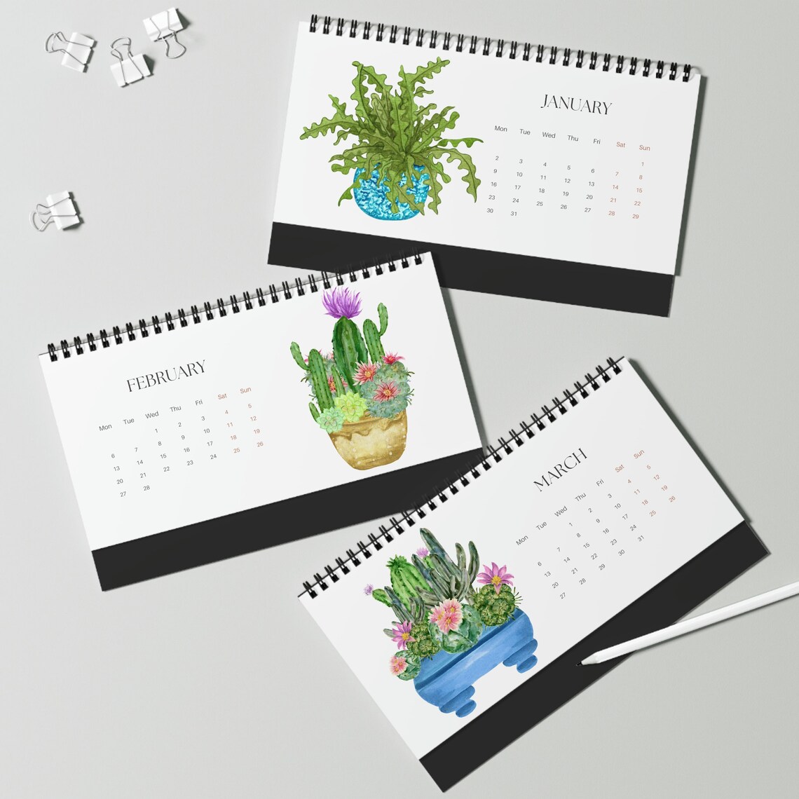 2023 Plant Lover's 10x5 Desk Calendar / - Etsy