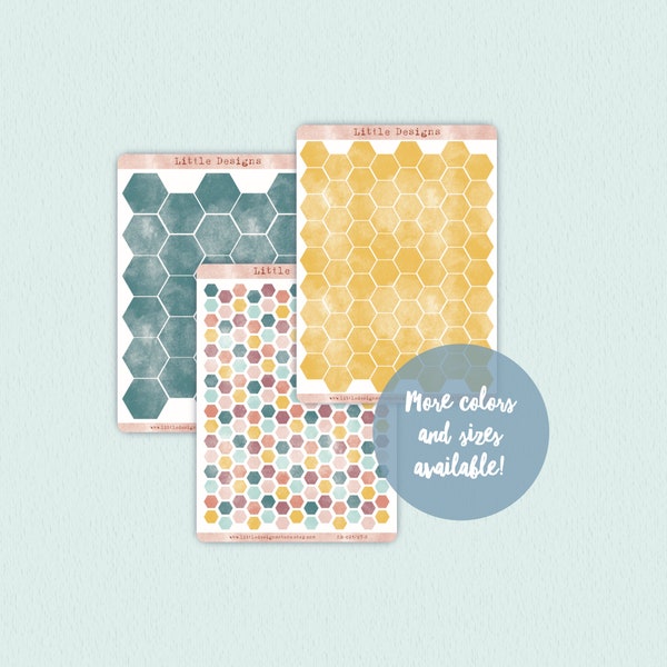 Hexagon Stickers - Etsy