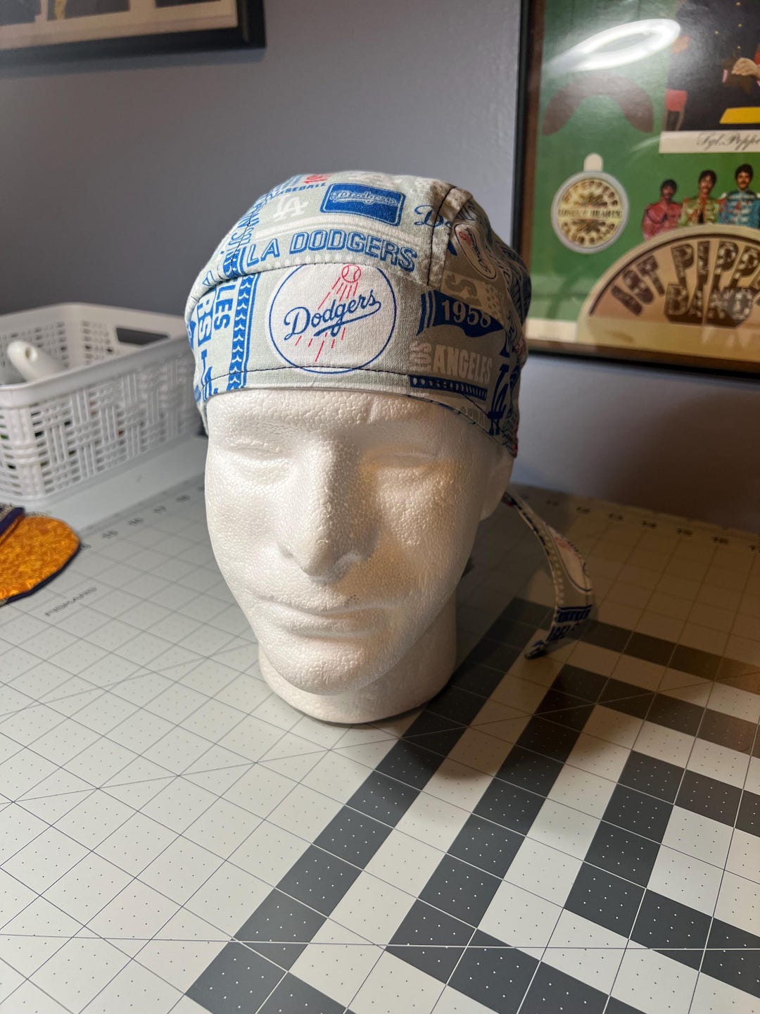 Los Angeles Dodgers, Durag, Skull Cap, Du Rag, Hat,chemo Cap, Surgical ...