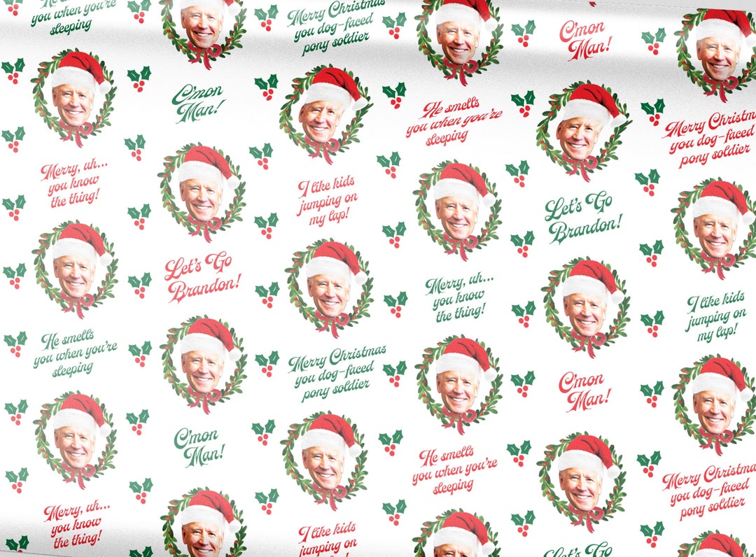 Joe Biden Funny Wrapping Paper - Hilarious Gift Wrap for Every Occasion ...