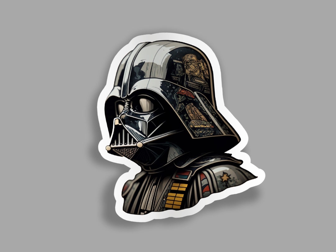 Darth Vader Traditional Sticker Star Wars - Etsy