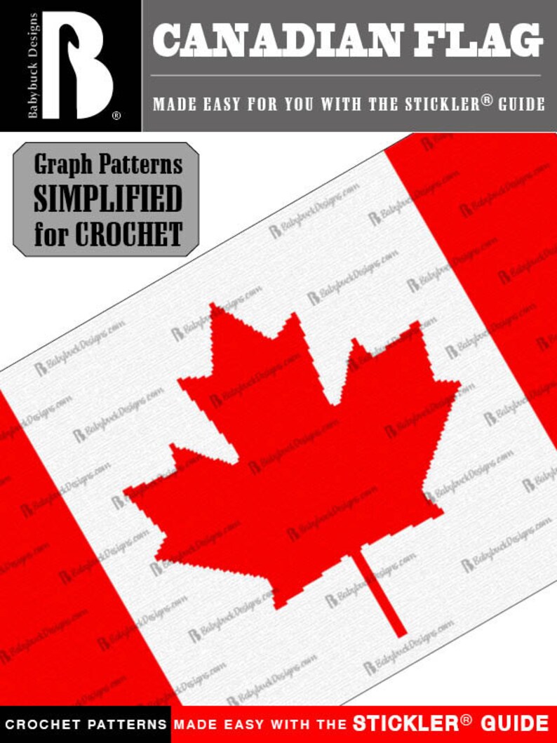 Canadian Flag Graph Pattern Fun & Easy to Crochet | Etsy