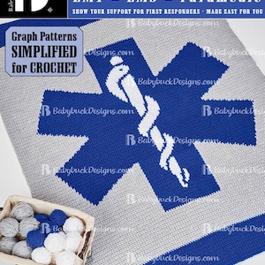 Star of Life EMT EMS Paramedic Afghan Pattern - Fun and Easy to Crochet ...