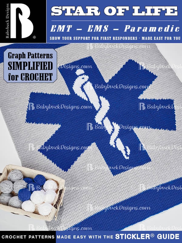 Star of Life EMT EMS Paramedic Afghan Pattern - Fun and Easy to Crochet ...