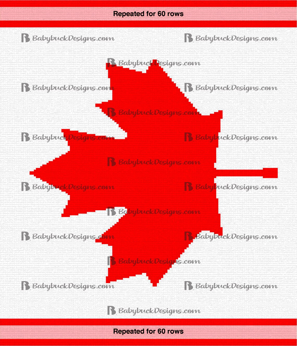 Canadian Flag Graph Pattern - Fun & Easy to Crochet! - Etsy