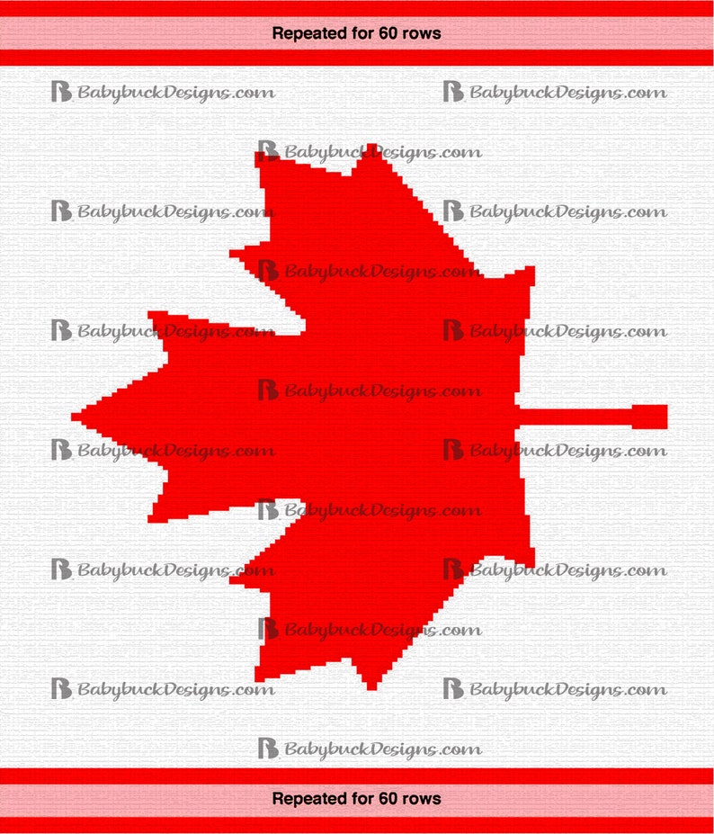 Canadian Flag Graph Pattern Fun & Easy to Crochet - Etsy