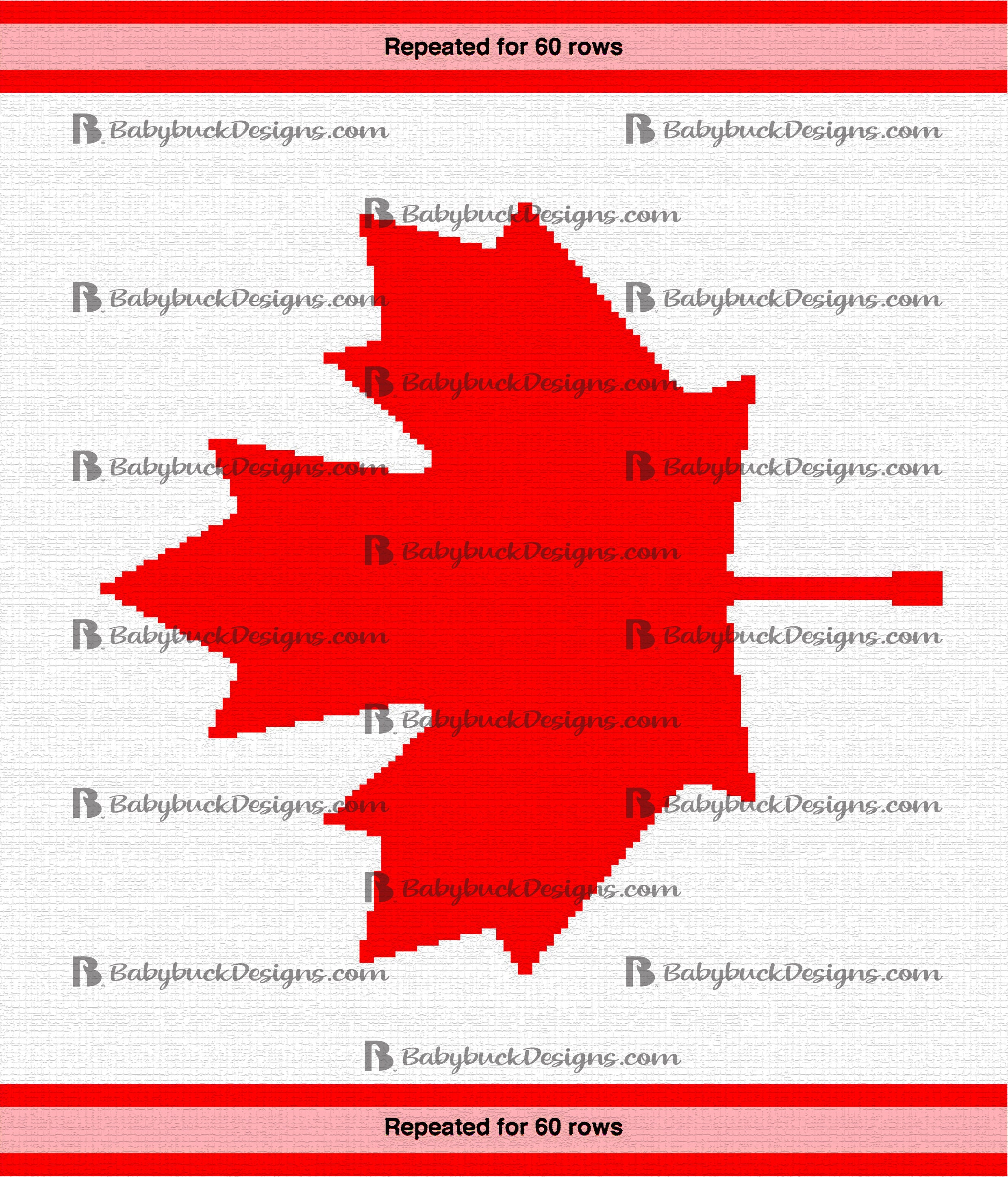 Canadian Flag Graph Pattern - Fun & Easy to Crochet! - Etsy