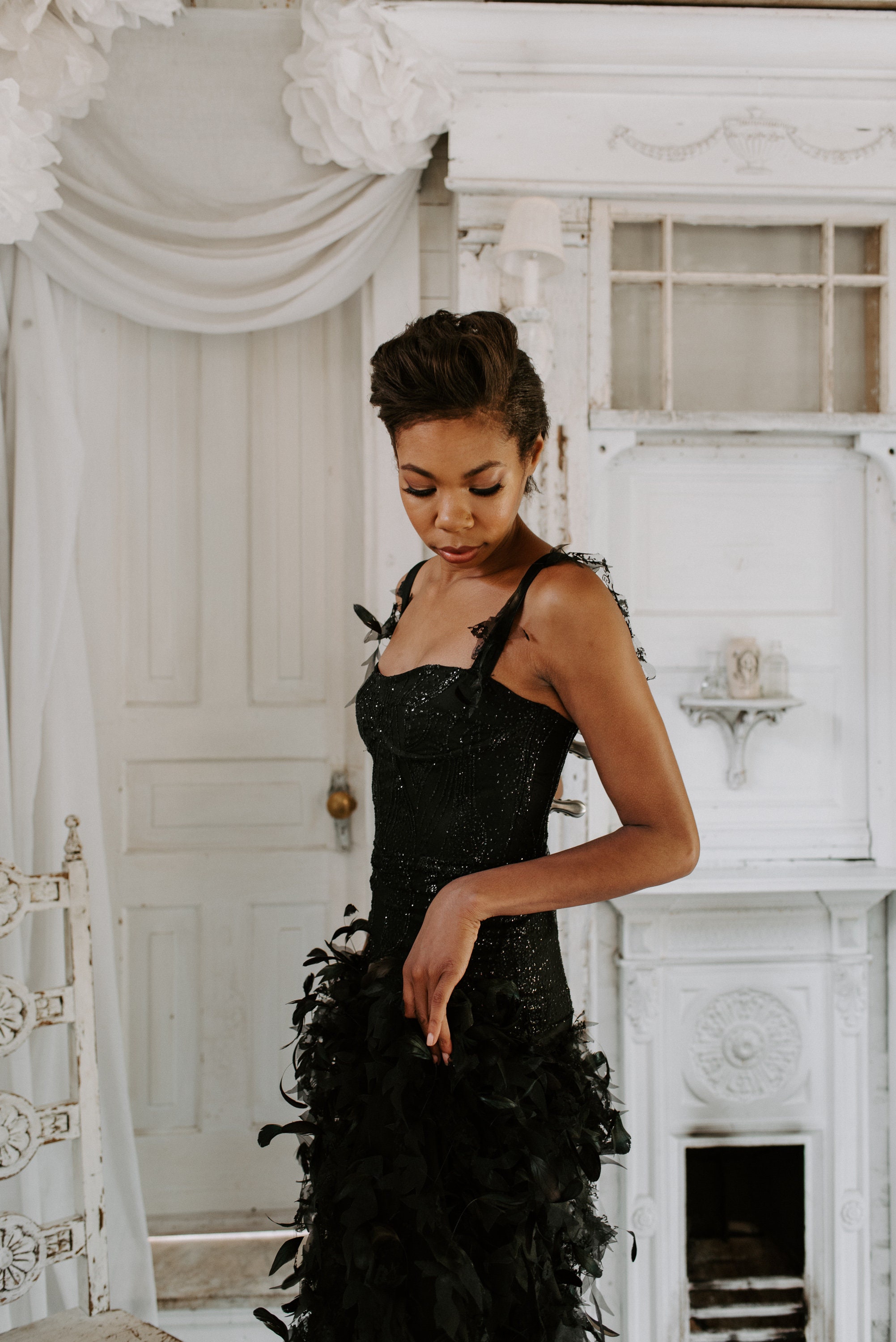 Blake One-of-a-kind Gown | Size 4 | Beaded Sweetheart Bodice With Full ...