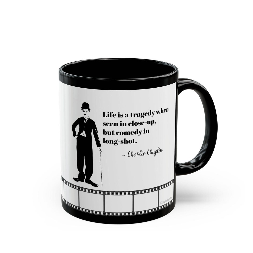 Filmmaker Charlie Chaplin Mug, Hollywood Classic Black & White ...
