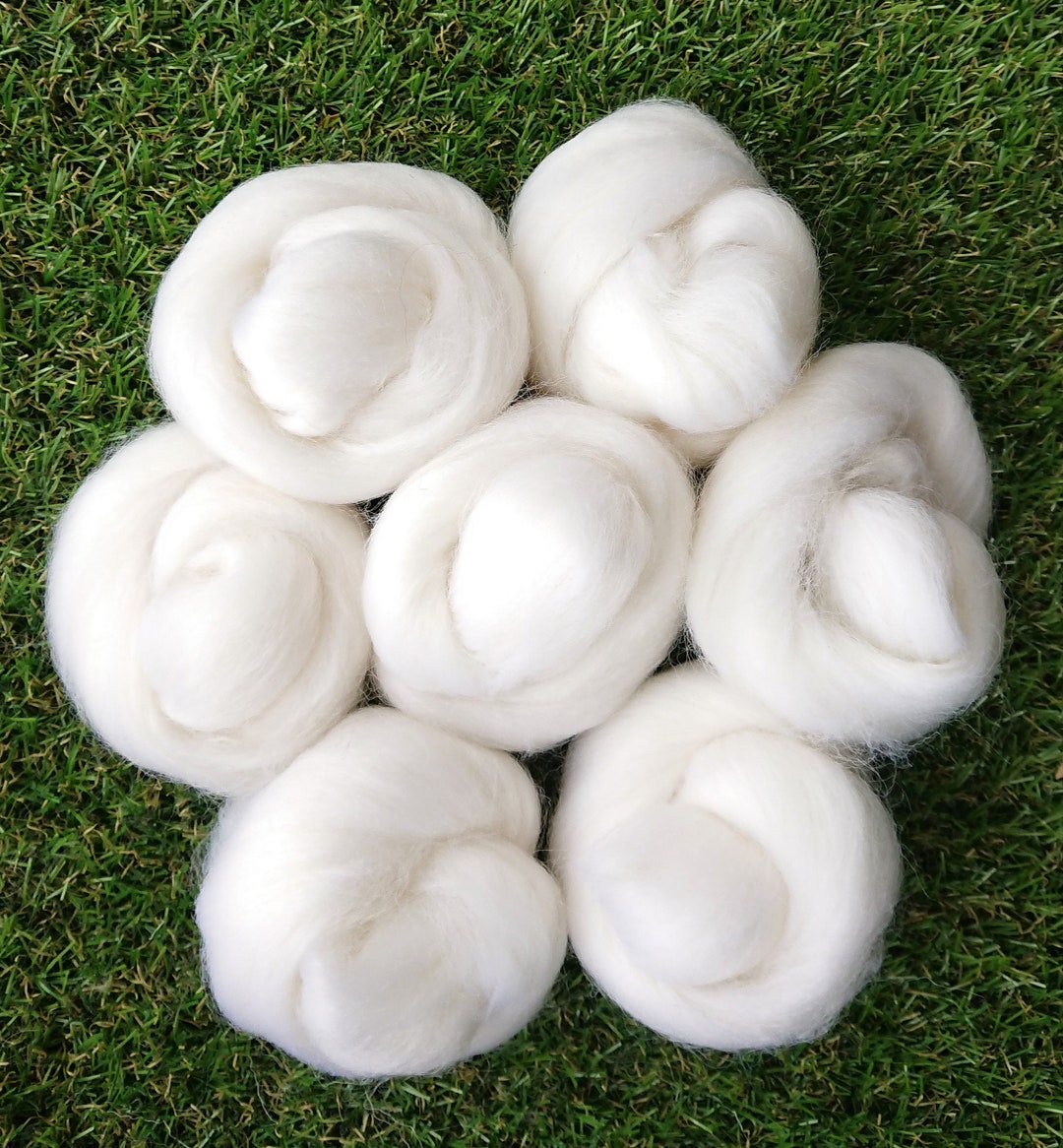 Needle Felting Diamond White Corriedale/merino. Felting Wool Rovings ...