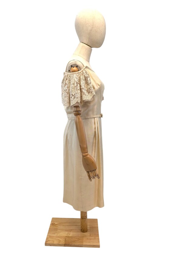 Late 1950s/Early 1960s Silk Shantung Sheath Dress - Gem